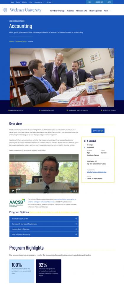 Widener University – Ready. Set. Launch. | OHO Interactive
