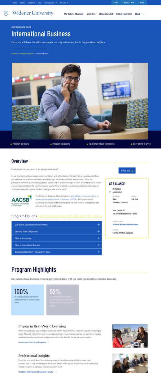 Widener University – Ready. Set. Launch. | OHO Interactive